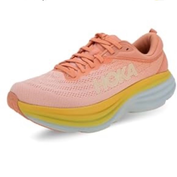 Hoka | Shoes | Womens Hoka Bondi 8 Shell Coral Peachyellow | Poshmark